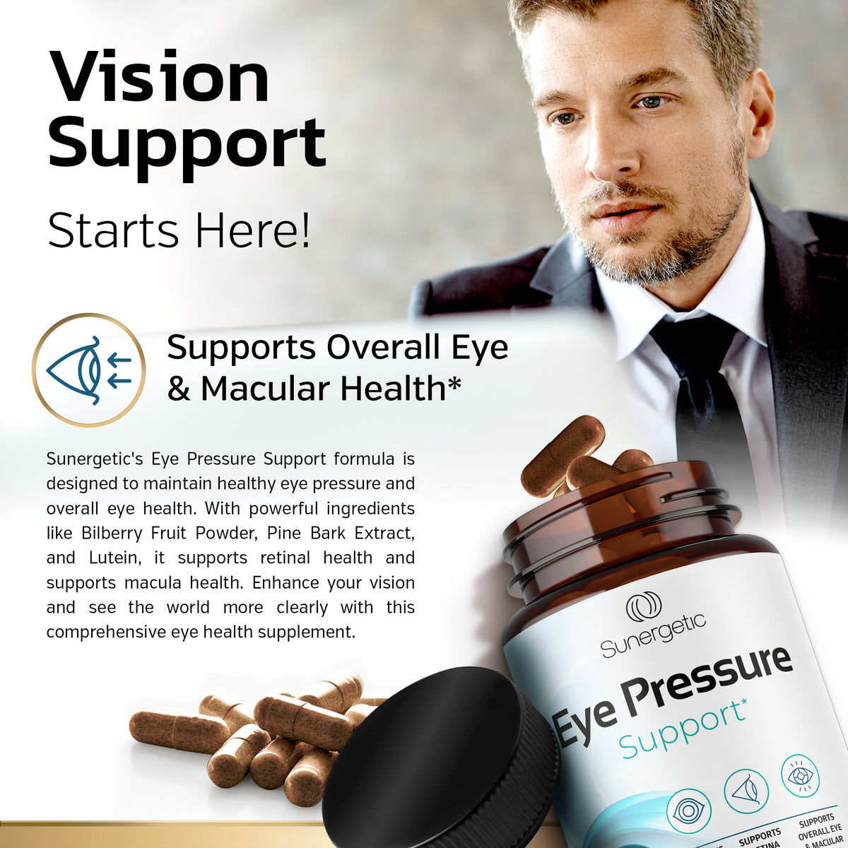 Premium Eye Pressure Support Supplement - 30 Count