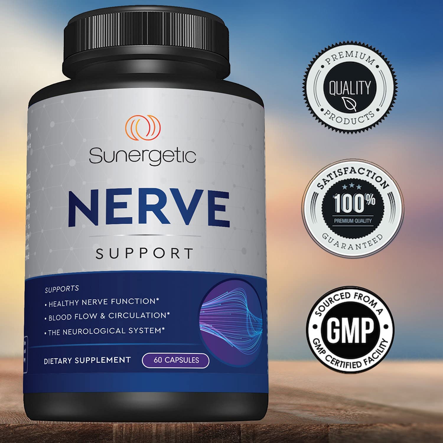 Premium Nerve Support Supplement - 60 Capsules