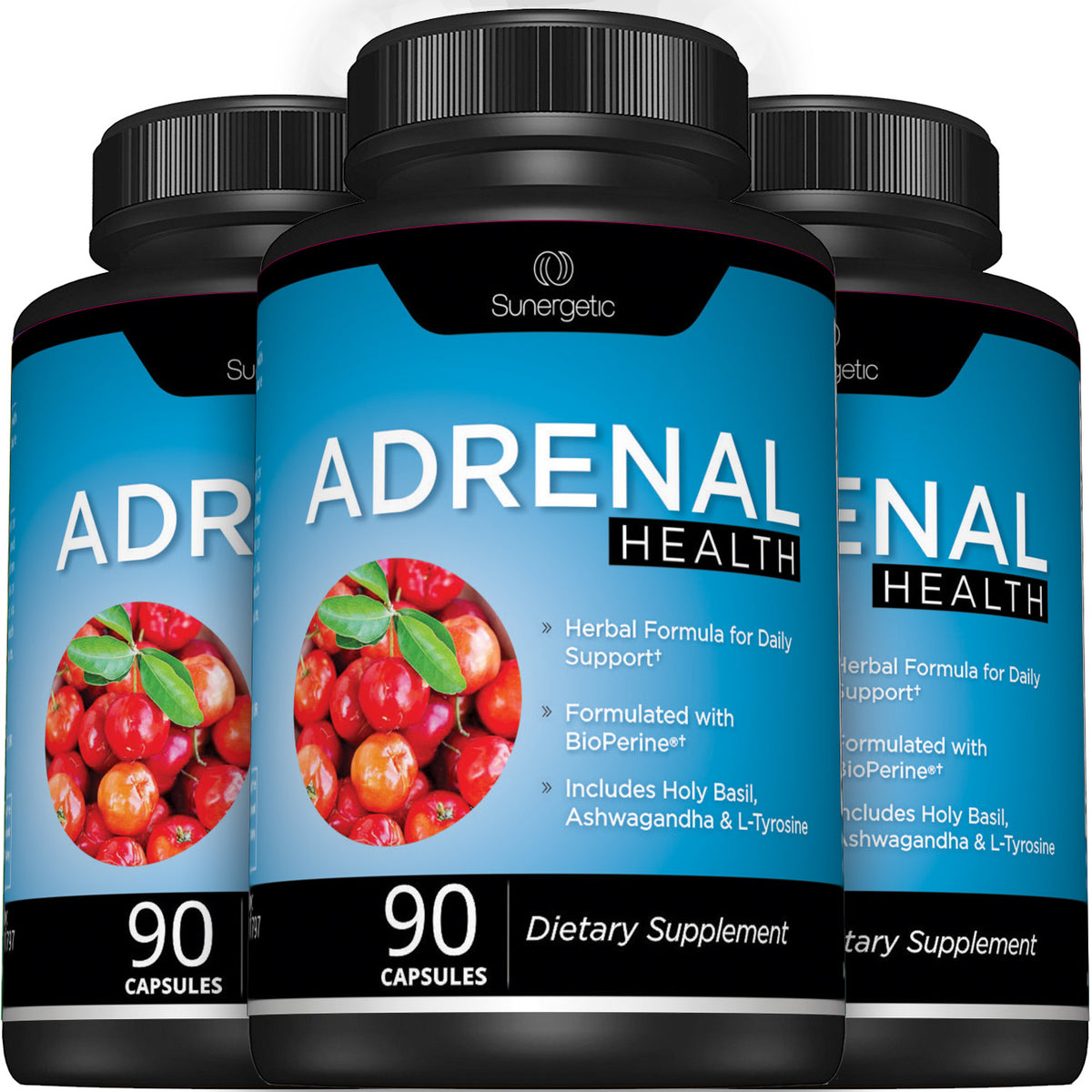 Sunergetic Products - Adrenal Support Supplement - 90 Capsules