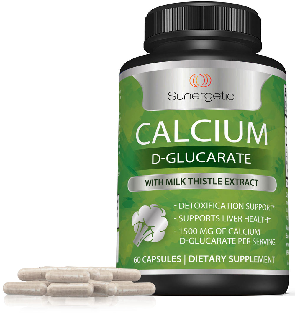 Sunergetic Products - Premium Calcium D-Glucarate Supplement - 500 mg ...