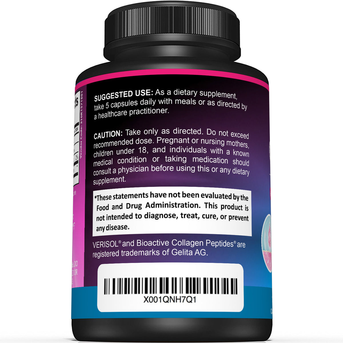 Premium Collagen Peptides Capsules – Includes 2,500 mg of VERISOL® Col