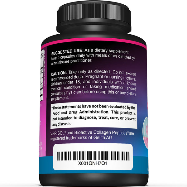 Premium Collagen Peptides Capsules – Includes 2,500 mg of VERISOL® Col