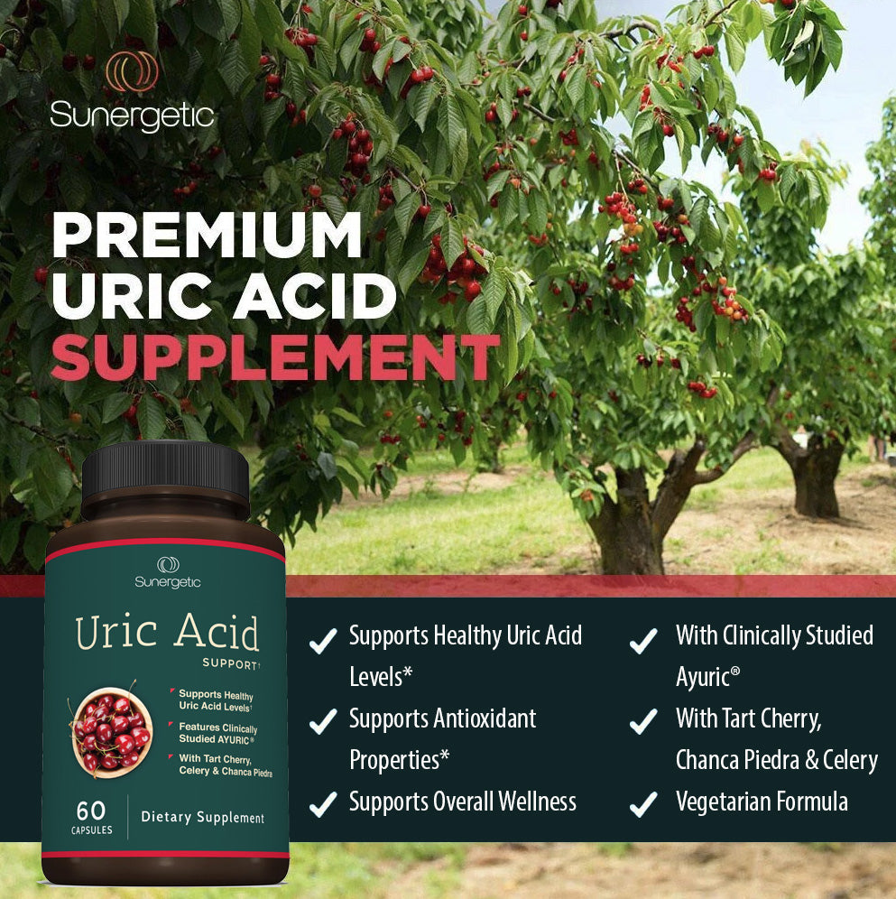 Sunergetic Products - Premium Uric Acid Support Supplement - Includes ...