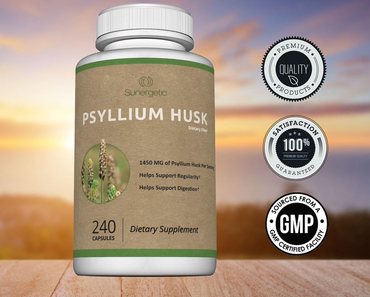 Sunergetic Products - Psyllium Husk 725mg Capsules
